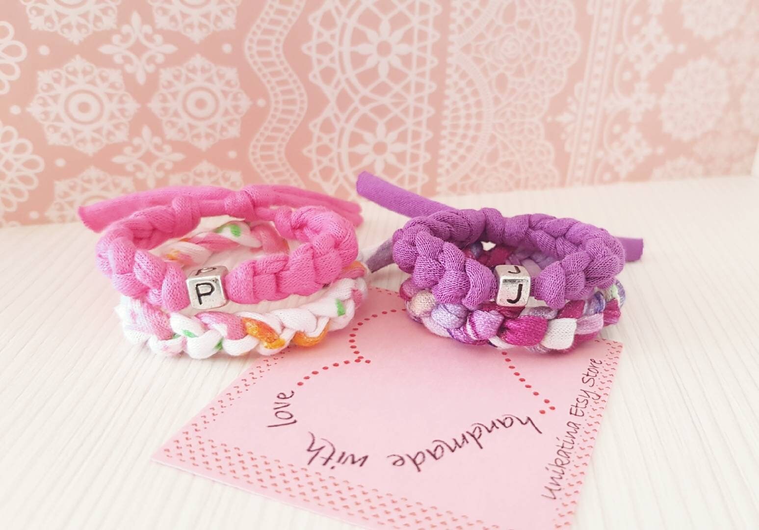 Twin girls ID bracelets Cotton bracelets for babies Tell | Etsy