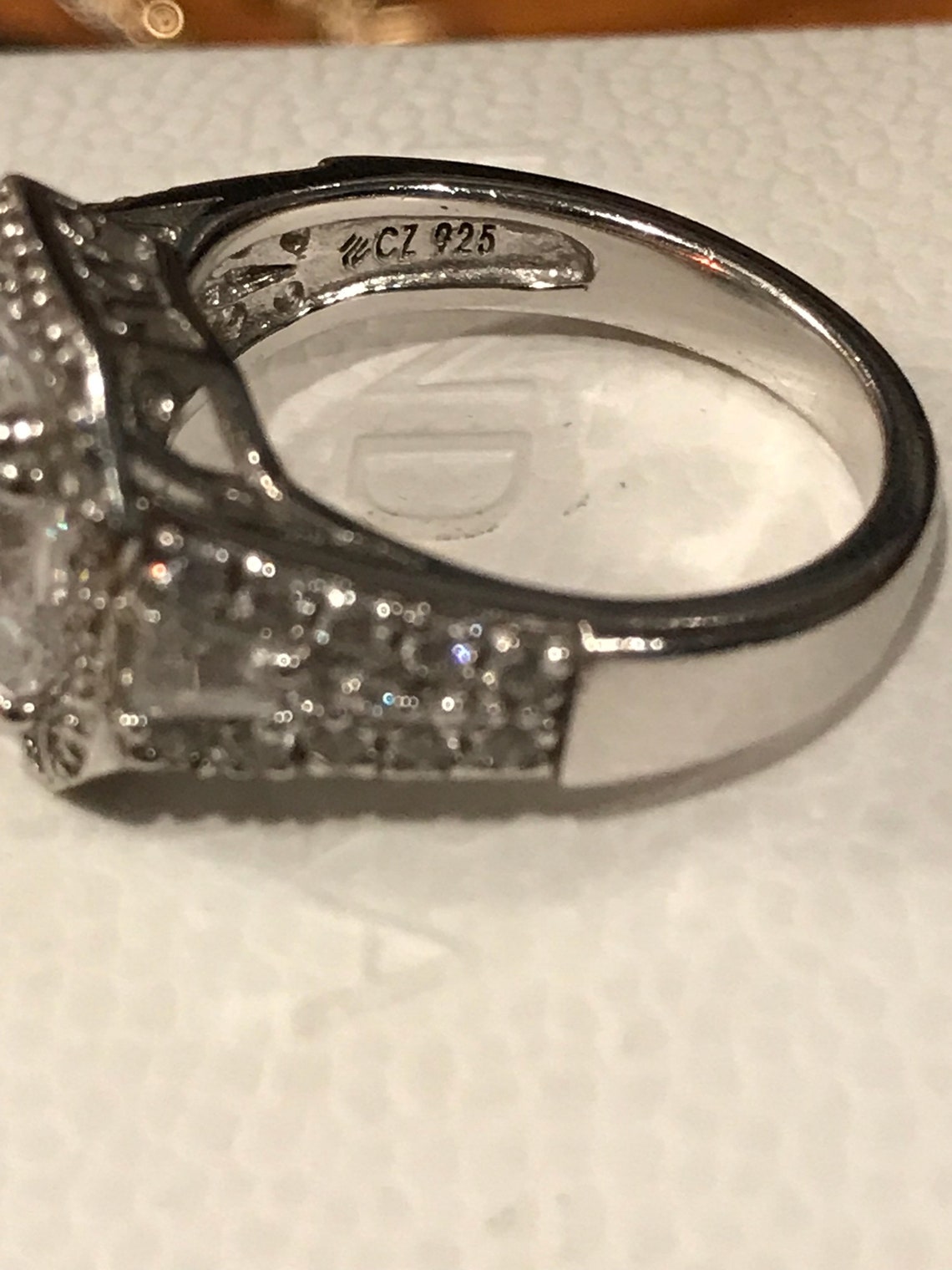 925 CZ Statement Ring - Etsy