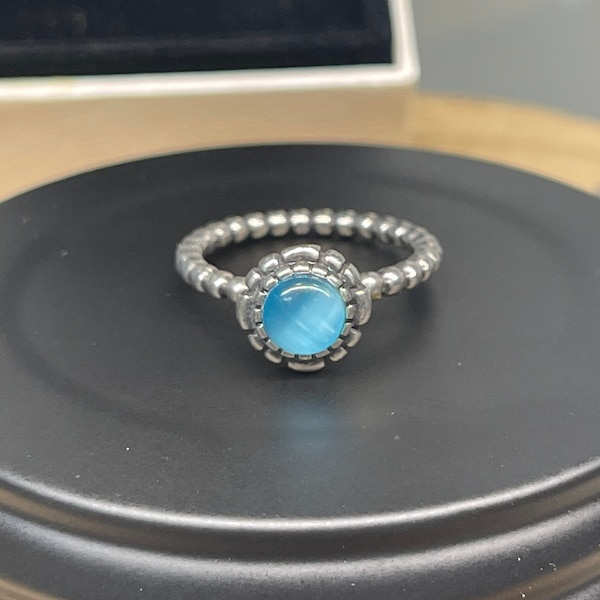 Pandora Ring Blue Stone - Etsy