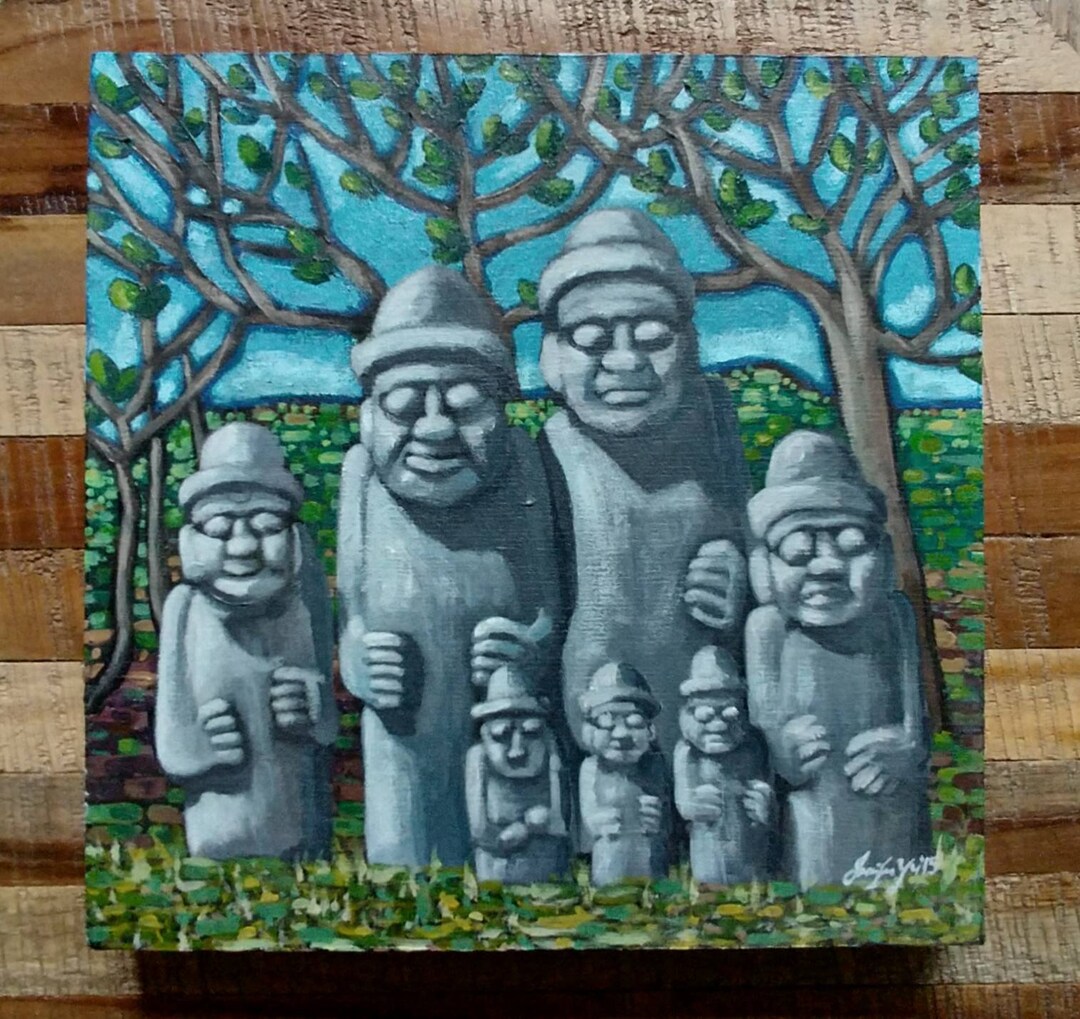Original Acrylic Painting: Fellas of Jeju Island - Etsy