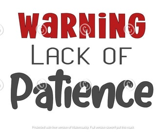 Lack of Patience - Etsy