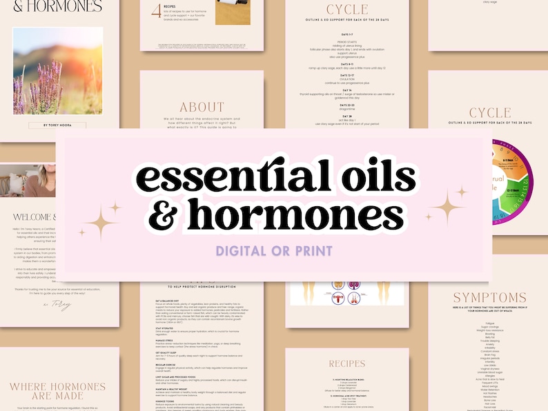 Hormones and Essential Oils Guide, Menstrual Cycle Support, Hormone ...