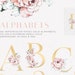 Floral Alphabet Watercolor Gold Alphabet Clipart PNG Flower Alphabet ...
