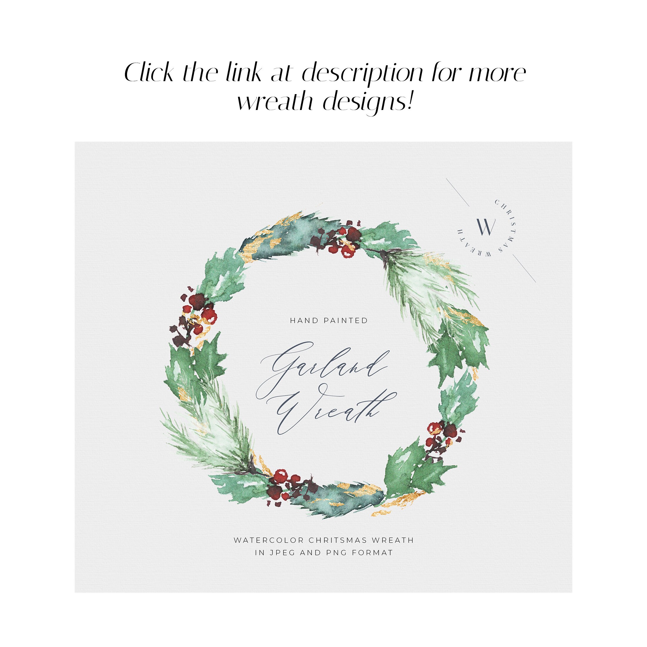 Watercolor Floral Frame Watercolor Flower Wreath Clipart - Etsy