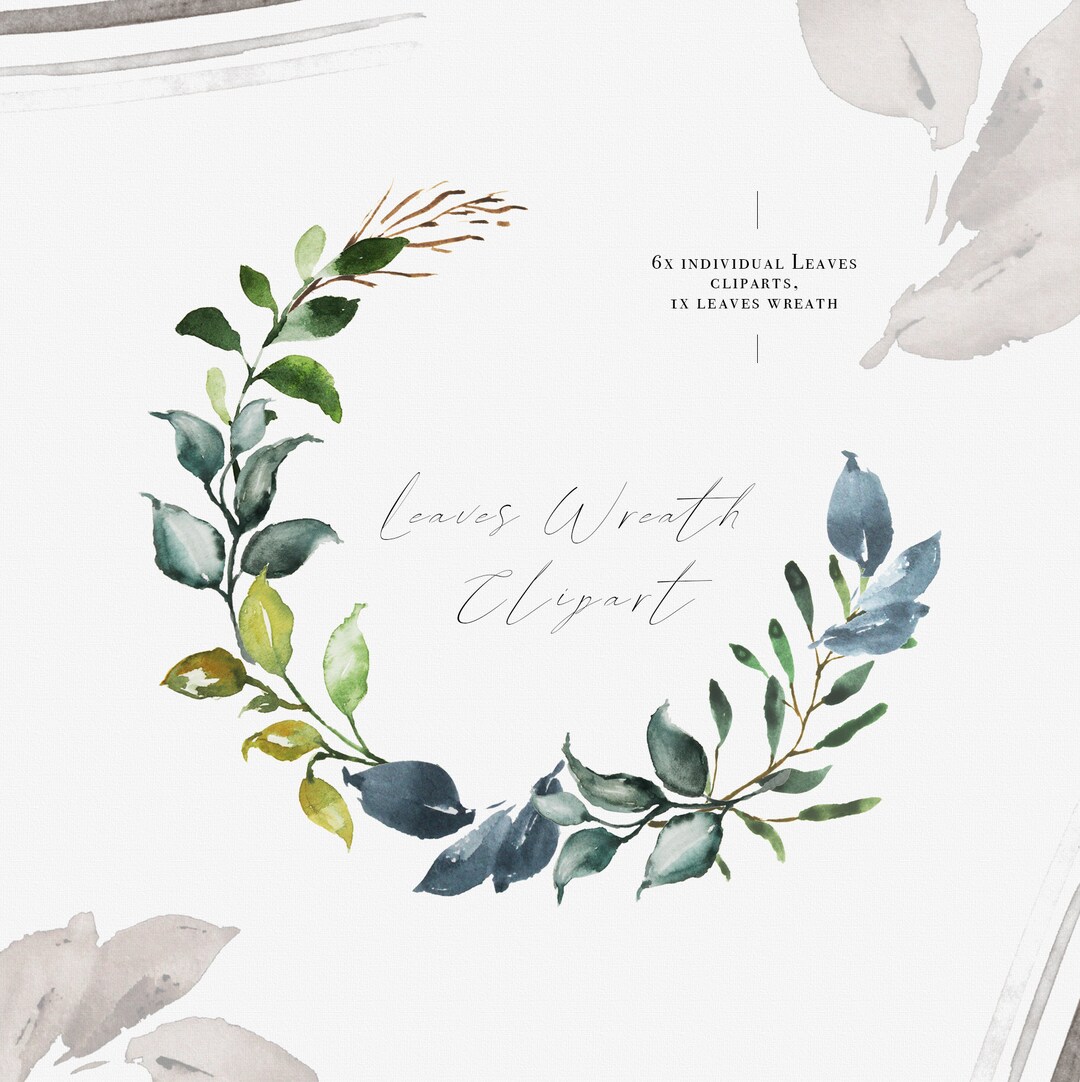 Greenery Wreath Clipart Leaf Border Clipart Greenery Leaf Frame ...