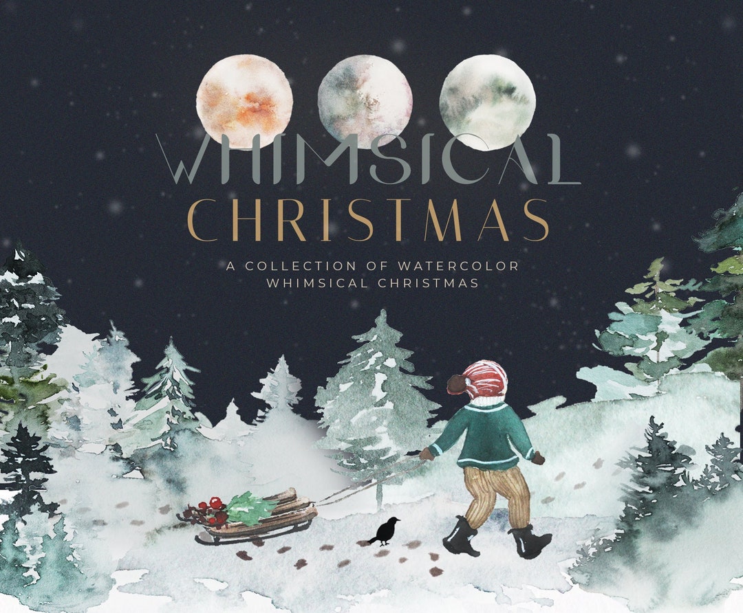 Christmas Clipart Holiday Clipart Christmas Watercolor Winter Christmas ...