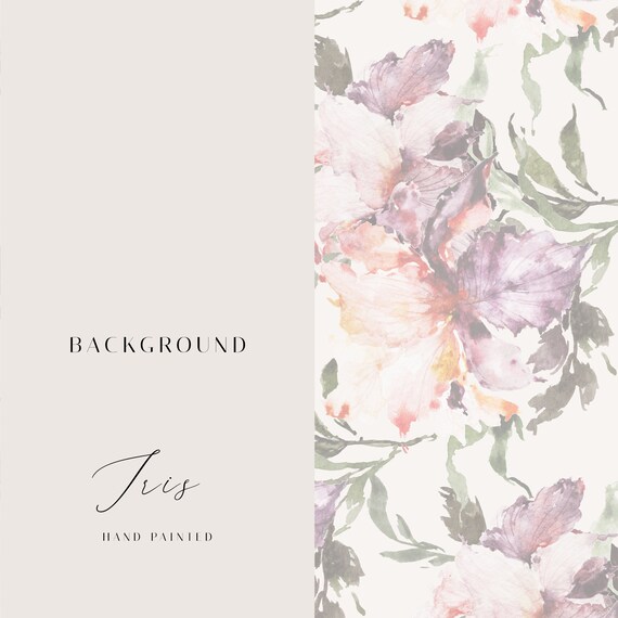 Floral Digital Paper Website Background Watercolor Floral | Etsy