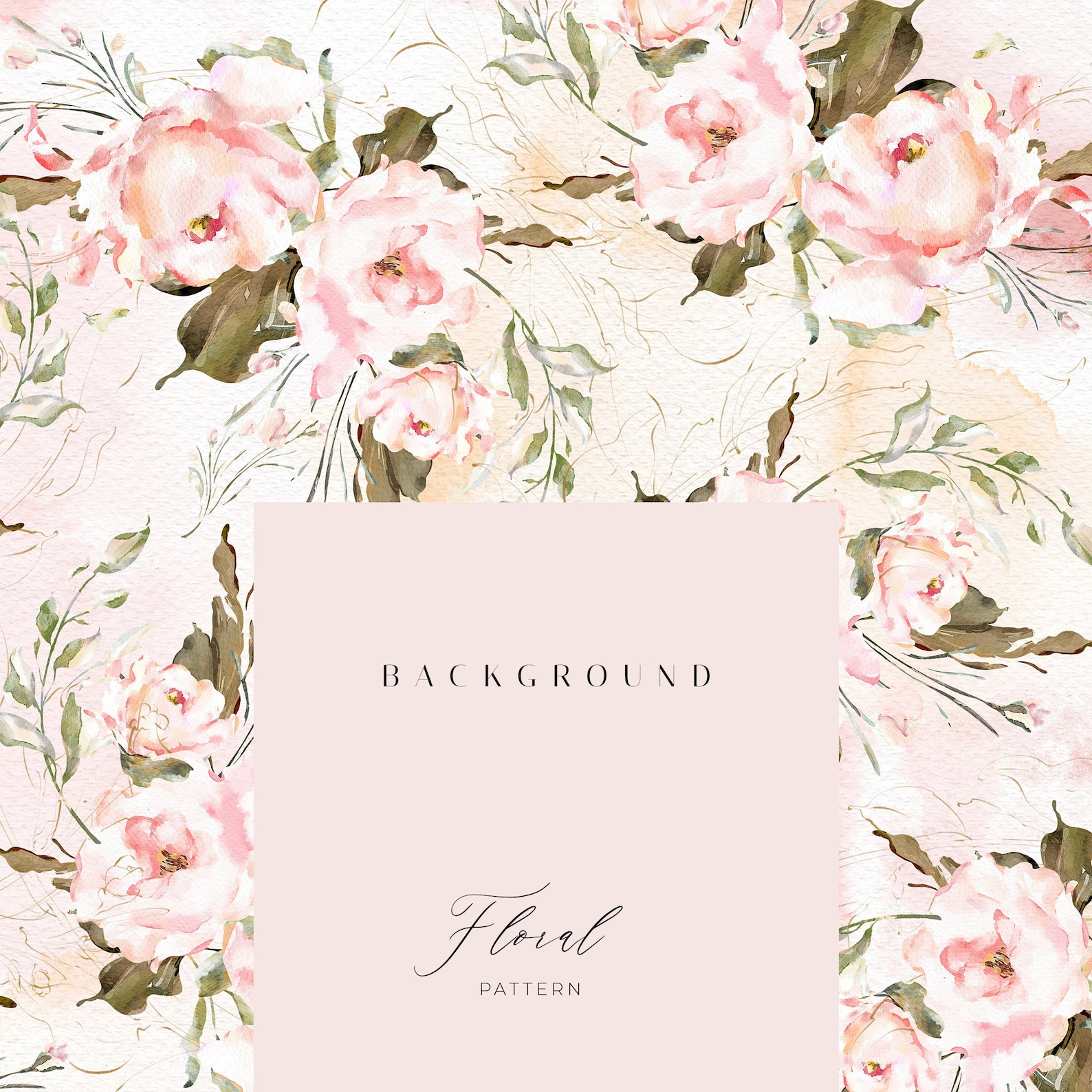 Watercolor Background Floral Digital Paper Floral Pattern Website ...