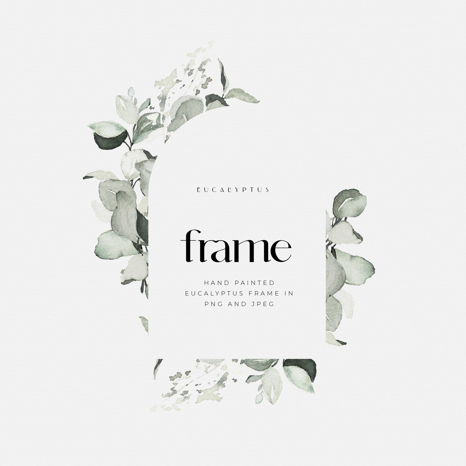 Eucalyptus Frame Eucalyptus Wreath Eucalyptus Leaves Clipart | Etsy