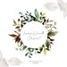 Foliage Watercolor Clipart Greenery Leaves Frame Wreath - Etsy
