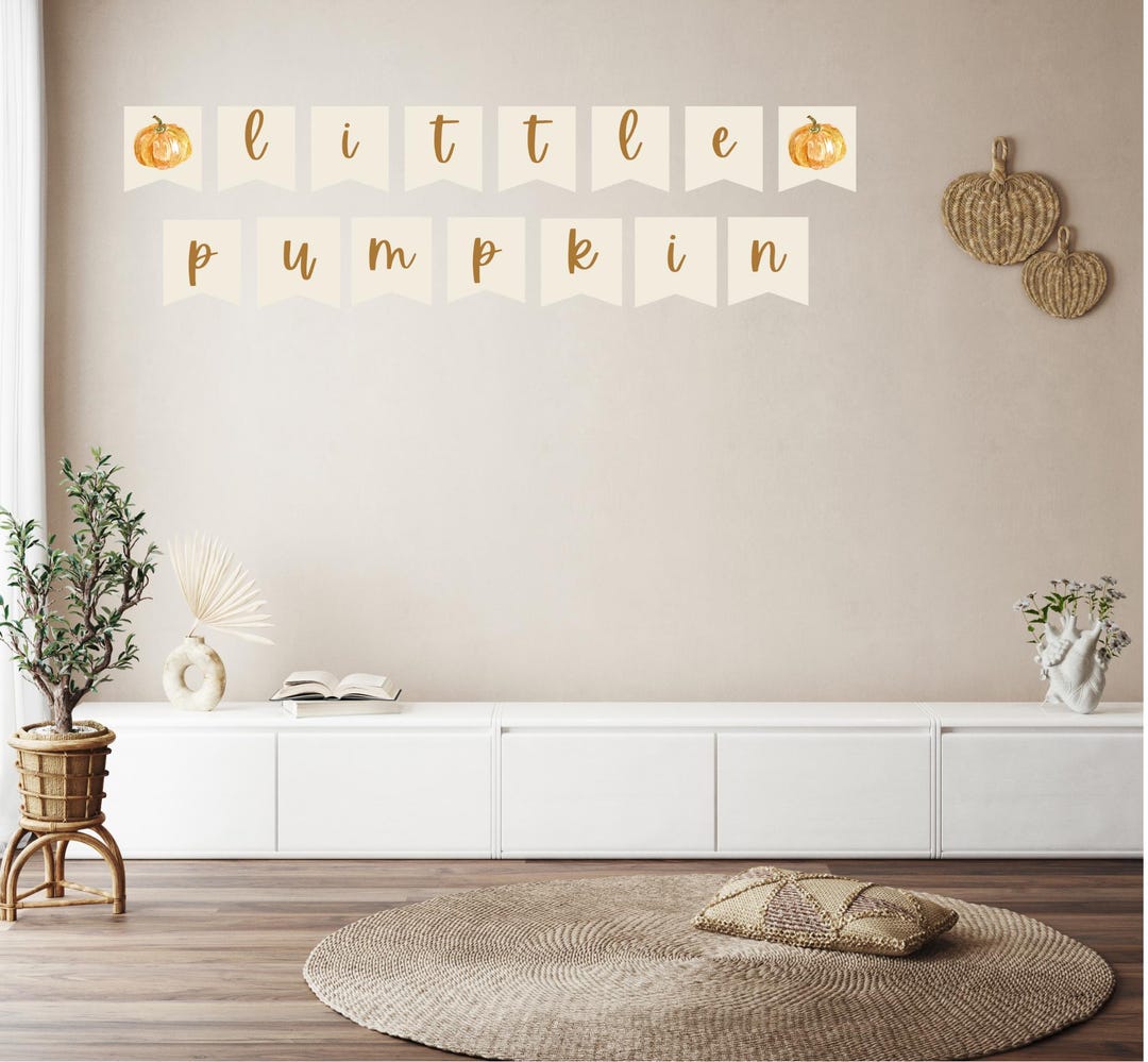 Little Pumpkin Birthday Banner, First Birthday Pumpkin Party, Pumpkin ...