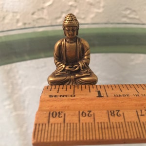 Mini Brass Pocket/travel Buddha. 1" X 3/4" Thoughtful Unisex Gift in ...
