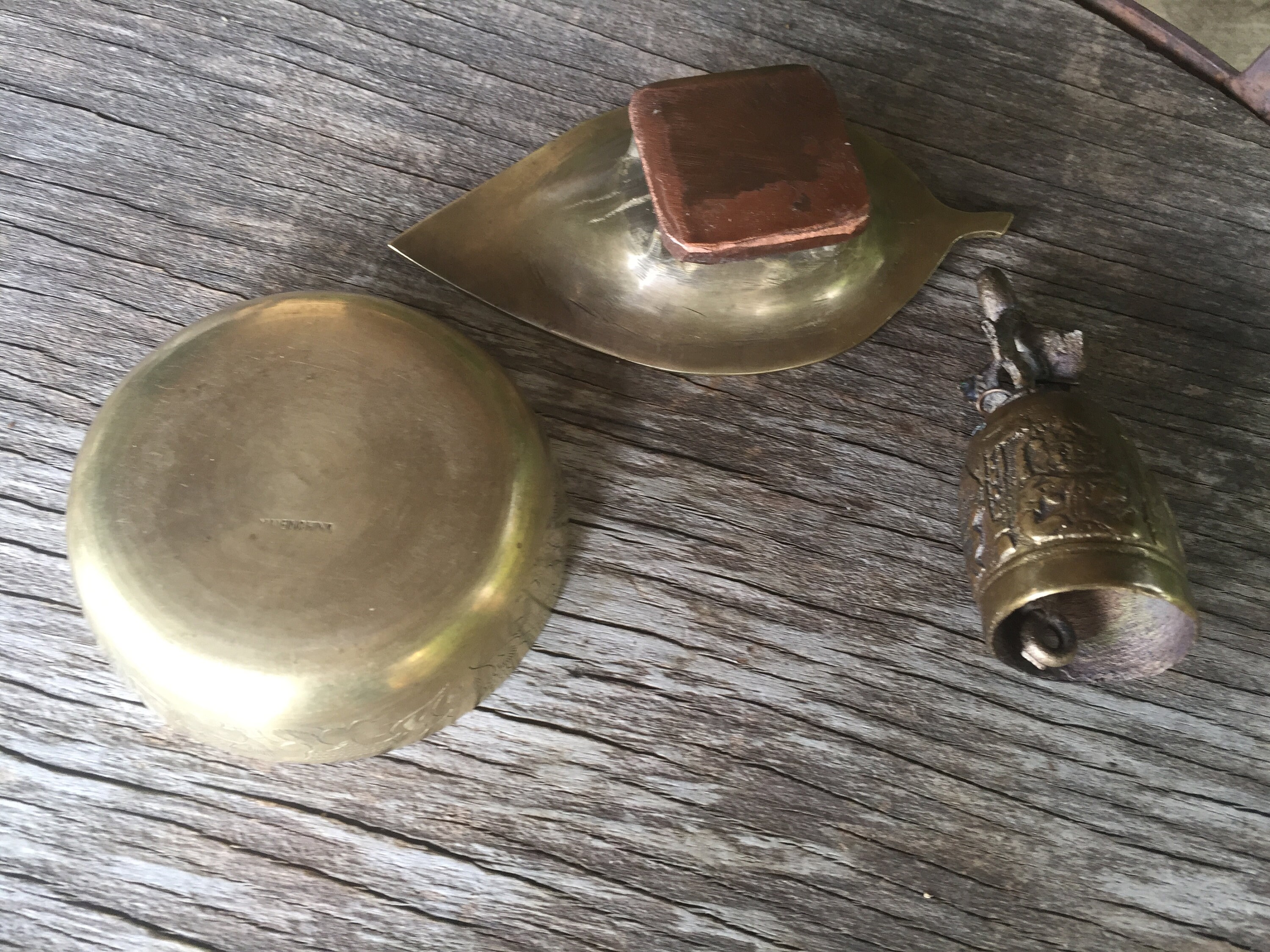 3 Small Vintage Brass Objects. 1 Little Old/Antique Rustic | Etsy