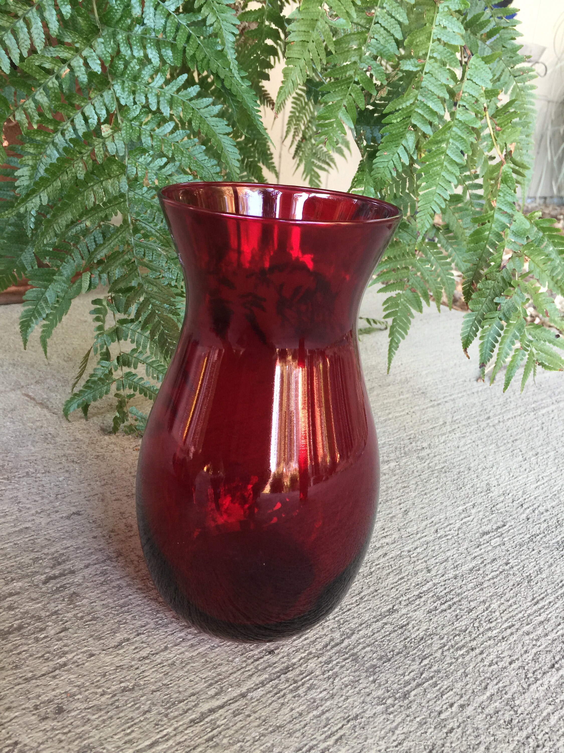 Large Ruby Red 9 Vase.. Nice Condition. | Etsy