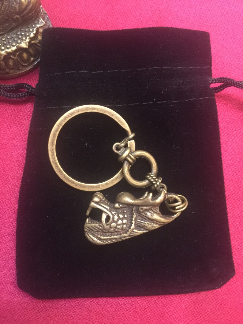 Cool Dragon Head Key Chain W/ Ring. Symbol of Power. Strength - Etsy