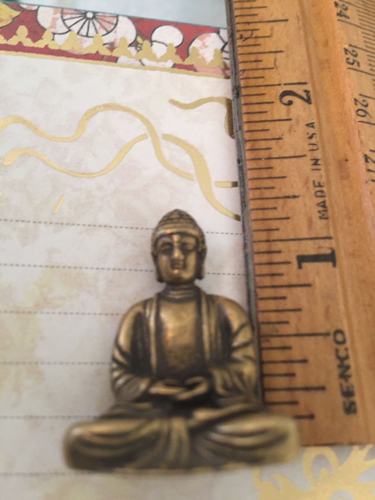 Mini Brass Pocket/travel Buddha. 1" X 3/4" Thoughtful Unisex Gift in ...