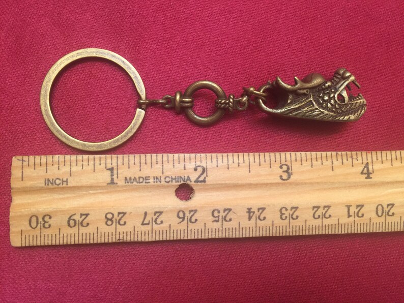 Cool Dragon Head Key Chain W/ Ring. Symbol of Power. Strength - Etsy