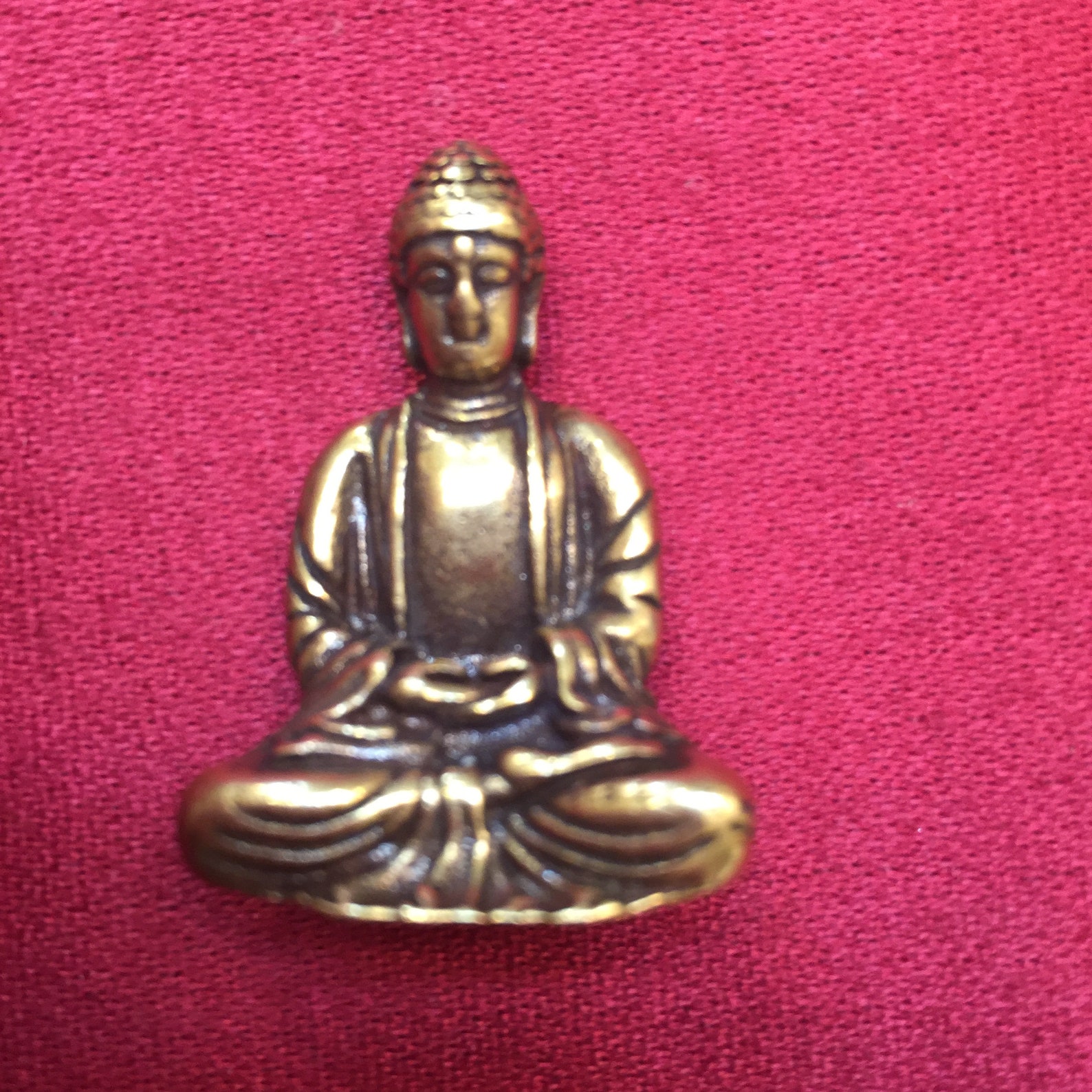 Mini Brass Pocket/travel Buddha. 1 X 3/4 Thoughtful Unisex Gift in Gift ...