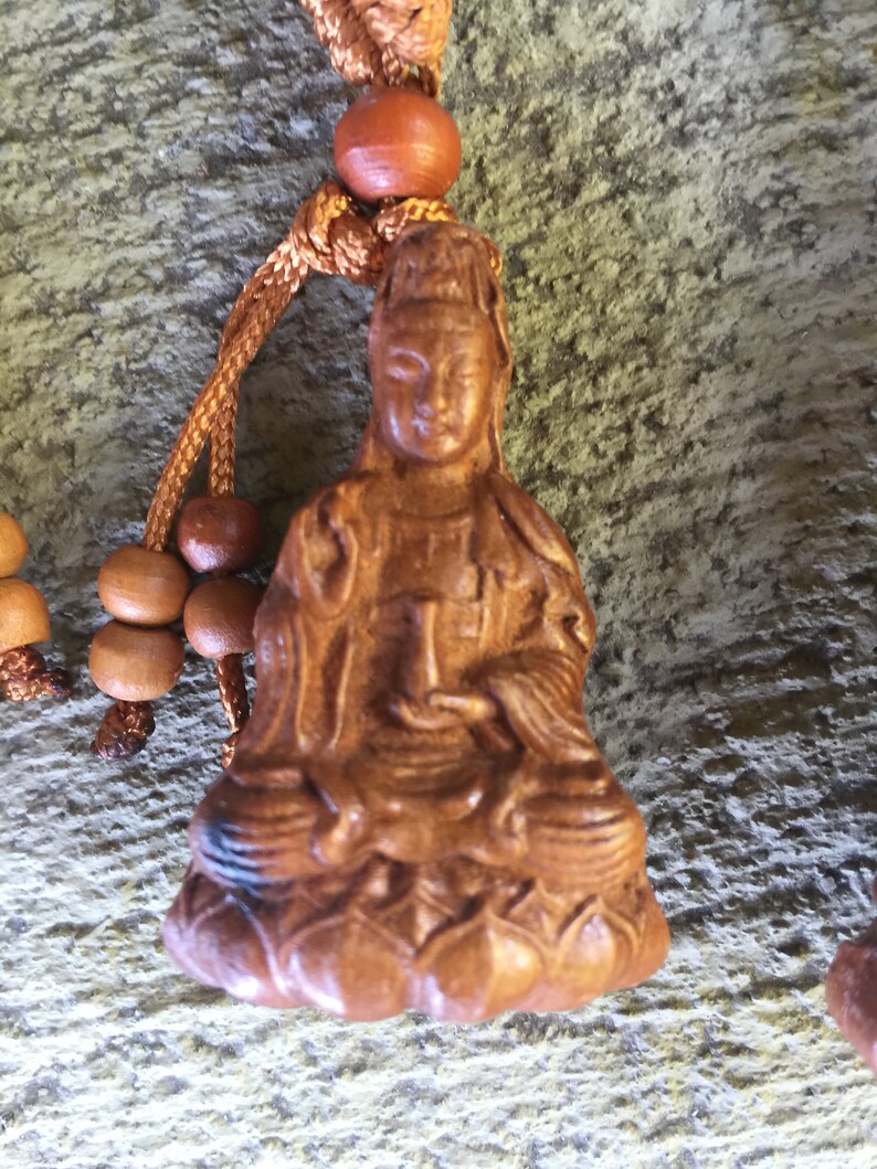 Nicely Carved Wood Kwan Yin Key Chain. Lovely Serene - Etsy
