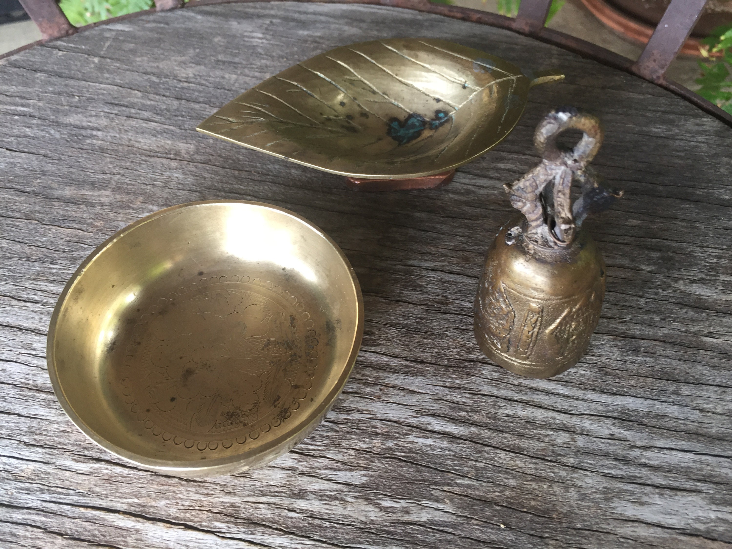 3 Small Vintage Brass Objects. 1 Little Old/Antique Rustic | Etsy