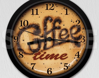Coffee Time Clock | Etsy