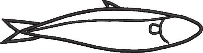 Minimal Salmon Fish Embroidery Design File | Nautical Line Art Fish ...