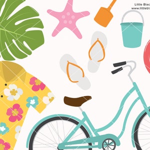 Summer Clip Art Illustrations Tropical Clipart Images Beach Themed ...