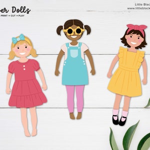Paper Doll Kit Printable | Kids Paper Craft Activity - Etsy