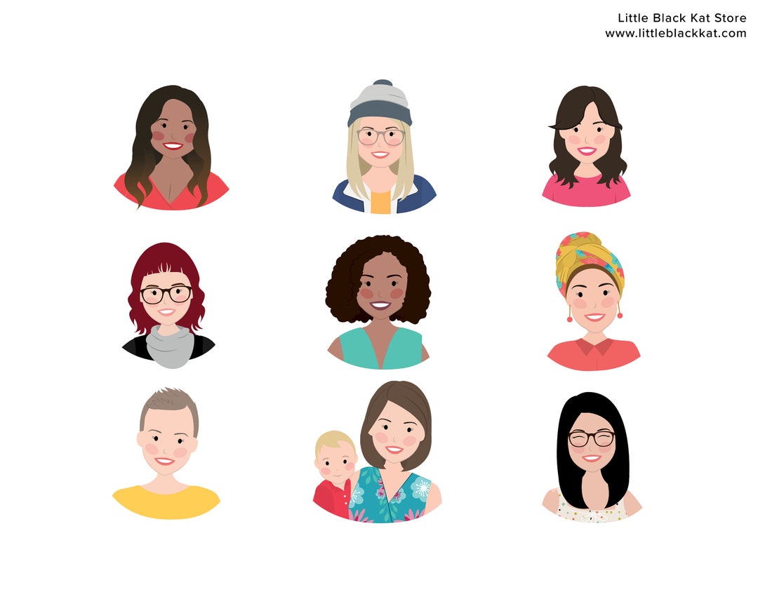 Custom Illustrated Avatars for Team Profiles, Staff Photos, Social ...