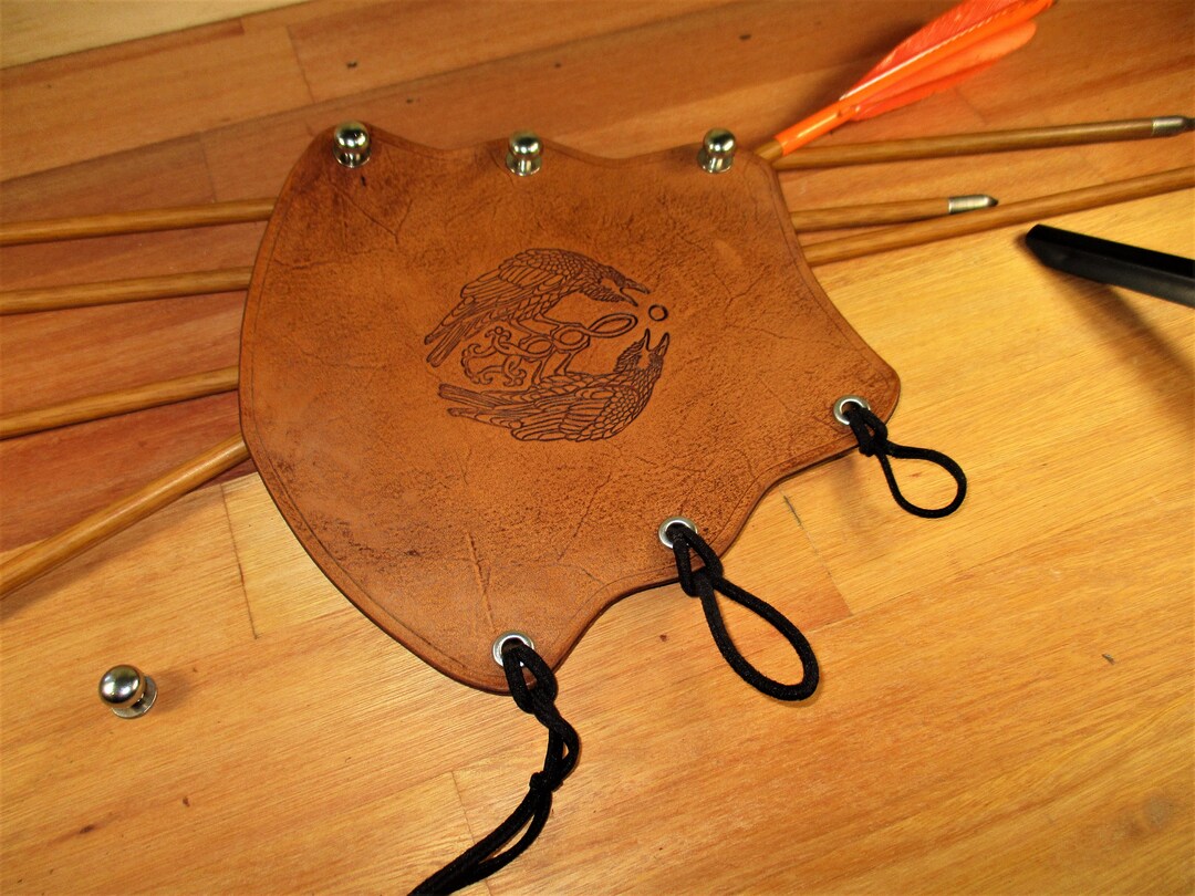 Arm Guard, Bracer Animal Embossed With Name Leather Traditional Archery ...