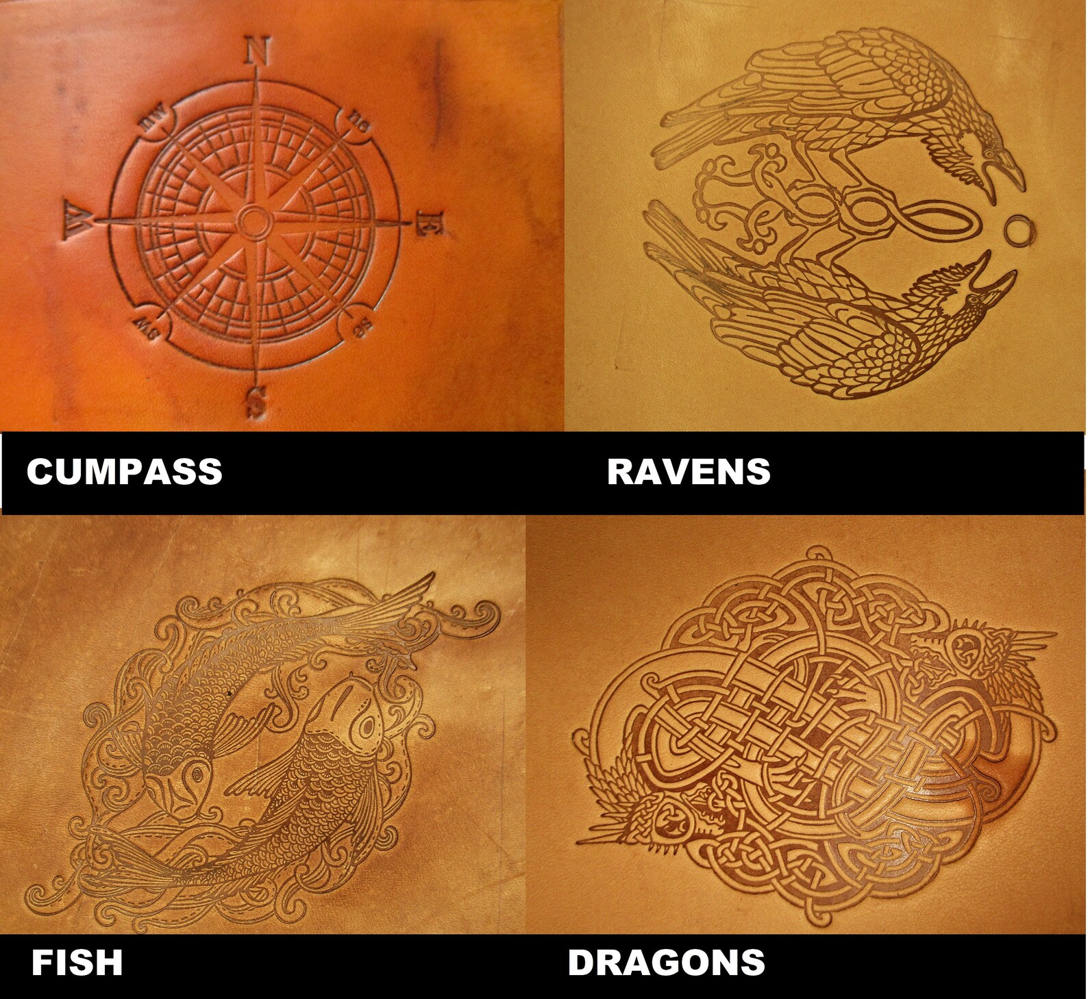 Personalized Leather Valet Tray. Compass Rose or Other Images | Etsy