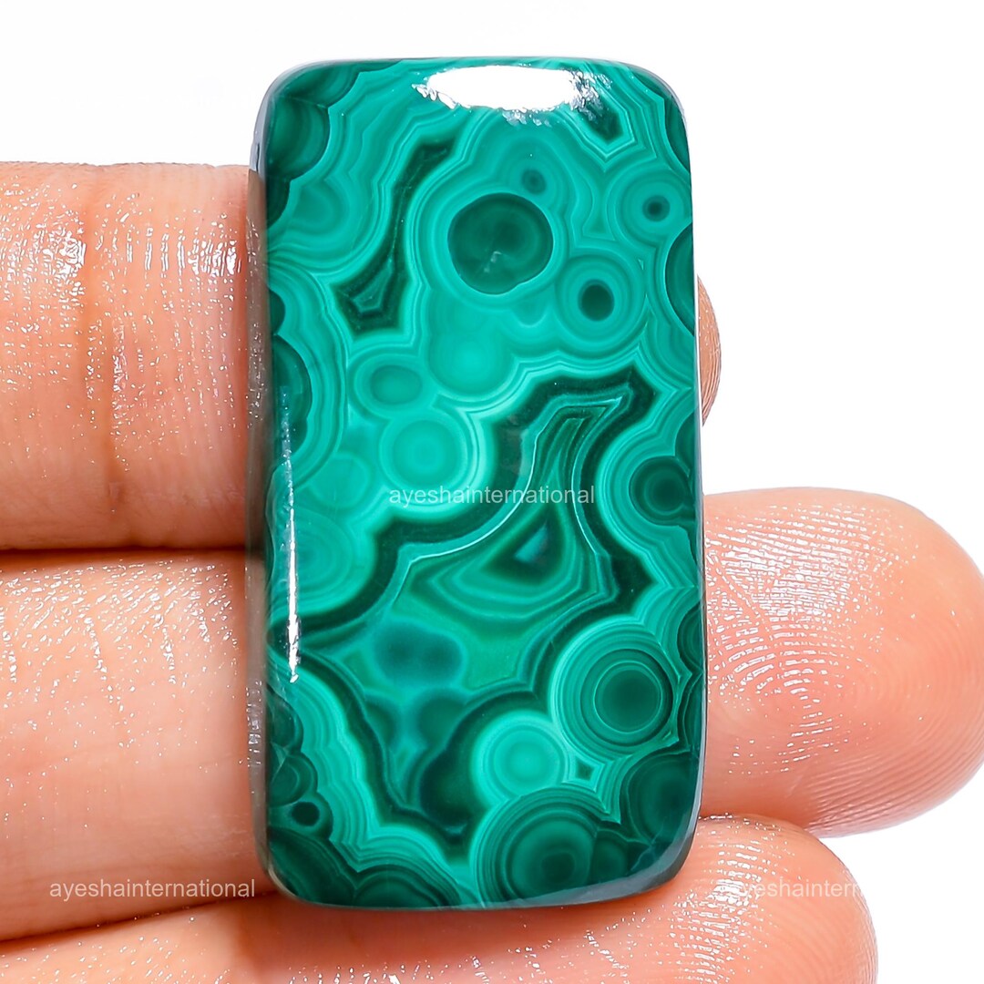 48.50 Cts Malachite Gemstone/ Green Malachite Cabochon/ Malachite ...