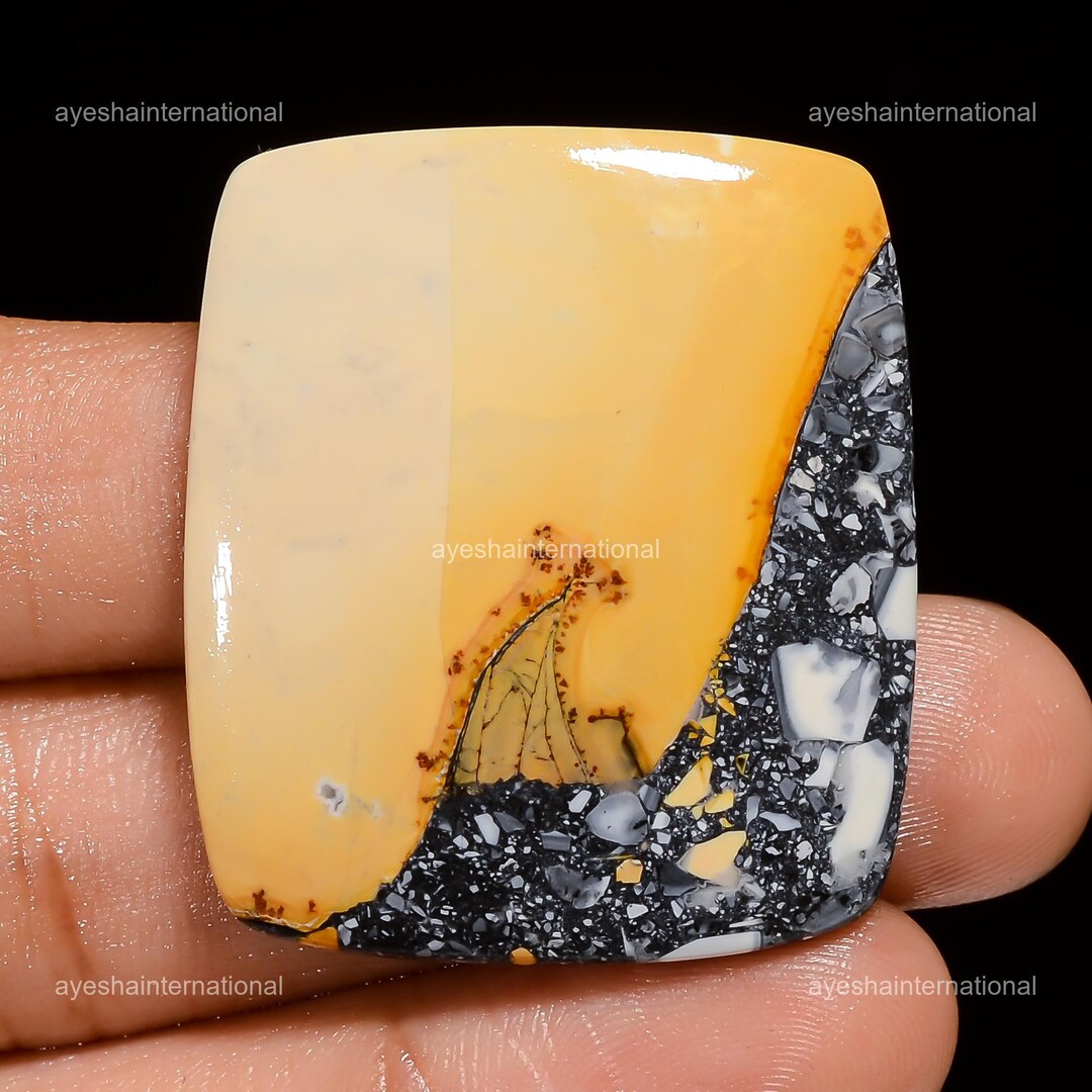 Authentic 64.00 Cts Maligano Jasper Gemstone/ Jasper Cushion Cabochon ...
