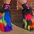 Fluffy Furry Leg Warmers and Cuff Set Neon Plain Faux Fur Lots of ...