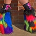 Fluffy Furry Leg Warmers and Cuff Set Neon Plain Faux Fur Lots of ...
