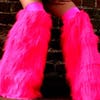 Fluffy Furry Leg Warmers and Cuff Set Neon Plain Faux Fur Lots of ...