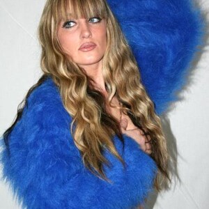 Fluffy Furry Shrug Cute Top Neon Plain Faux Fur Lots of Colours Rave ...