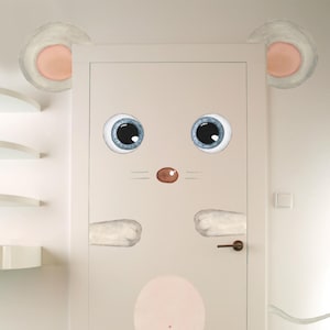 Door Decal Mouse Pip, Nursery Décor, Door Stickers, Decal for Door or ...