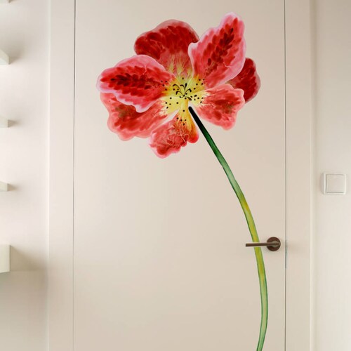 Wall Decal Large Flower Floral Wall Decor Tropical Flower | Etsy