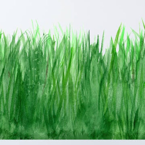 Grass Wall Decals for Seamless Border Watercolor Grass Decals | Etsy