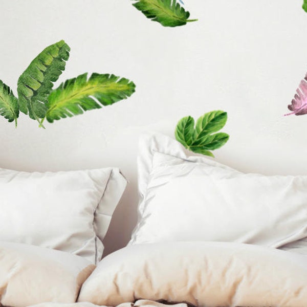 Tropical Leaf Decals Etsy