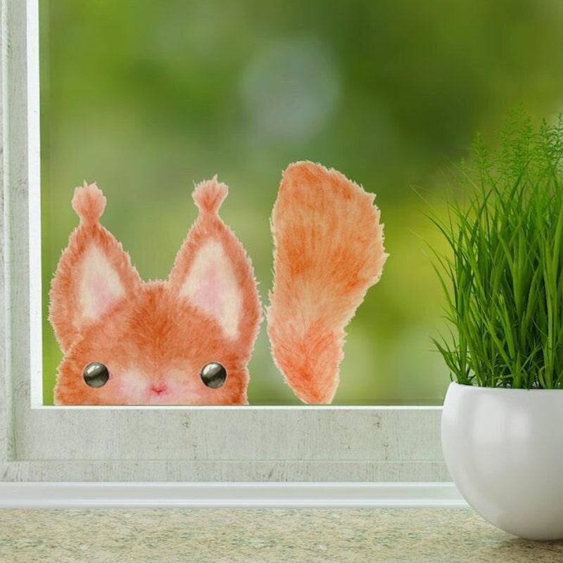 Squirrel Windows Cling - Etsy UK