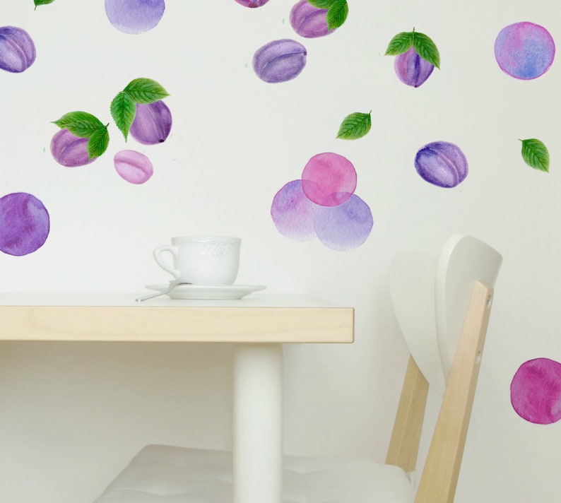Wall Decals Watercolor Circles Shades of Purple Tile Decals - Etsy