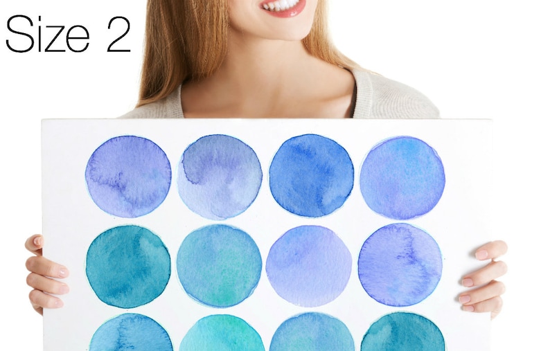 Wandtattoo Aquarell Punkte in Blau ab 799 EUR - Etsy.de