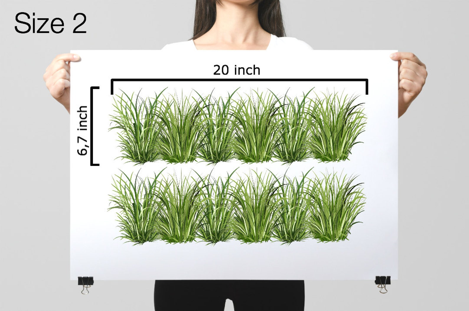 Wall Decals Grass, Home Décor, Kitchen Décor, Grass Decal Border, Grass ...