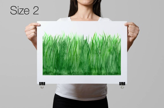 Grass Wall Decals For Seamless Border Watercolor Grass Decals | Etsy