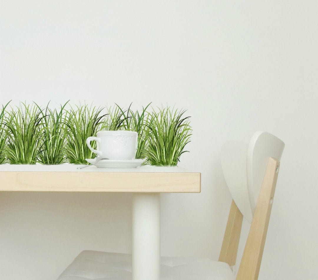 Wall Decals Grass, Home Décor, Kitchen Décor, Grass Decal Border, Grass ...