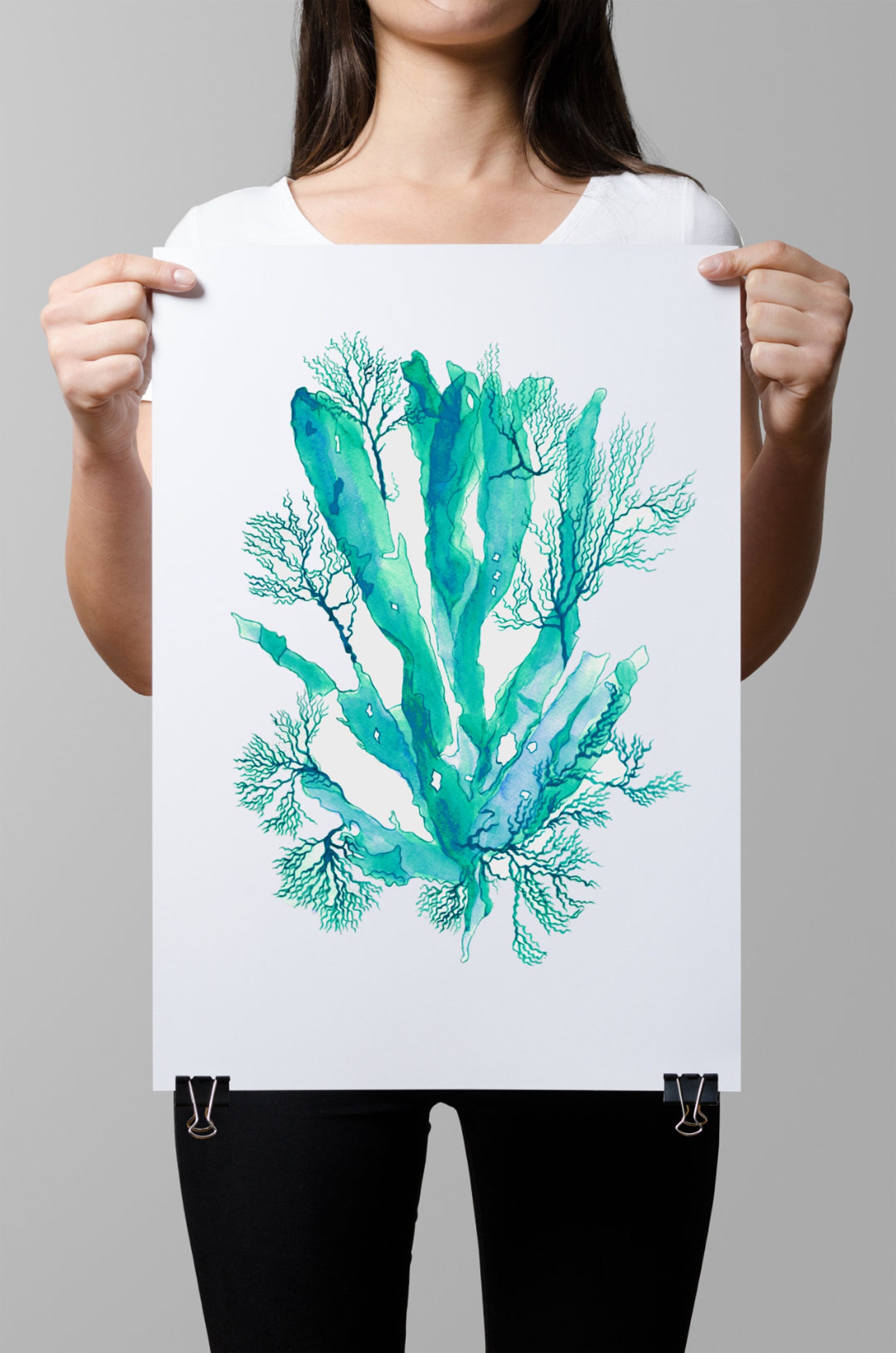Wall Decal Turquoise Algae, Bathoom Decor, Decals for Tiles, Walls and ...