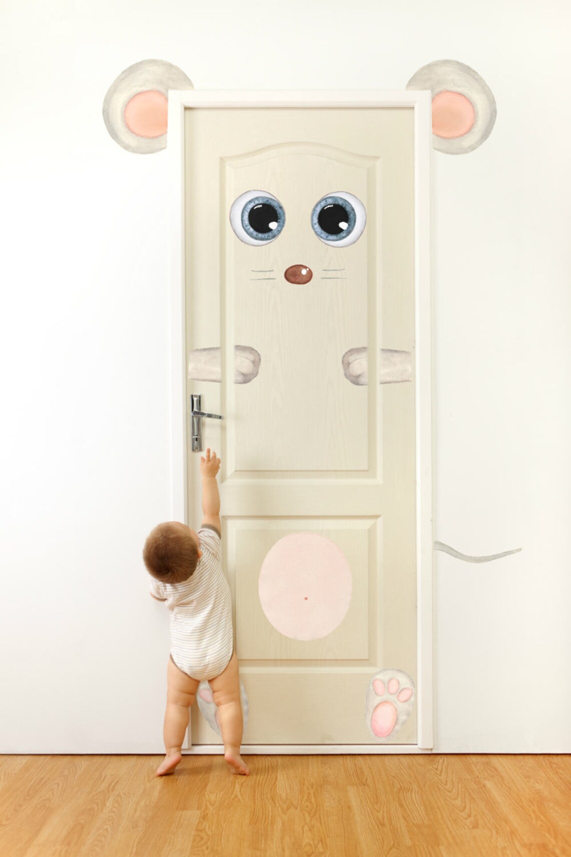 Door Decal Mouse Pip, Nursery Décor, Door Stickers, Decal for Door or ...