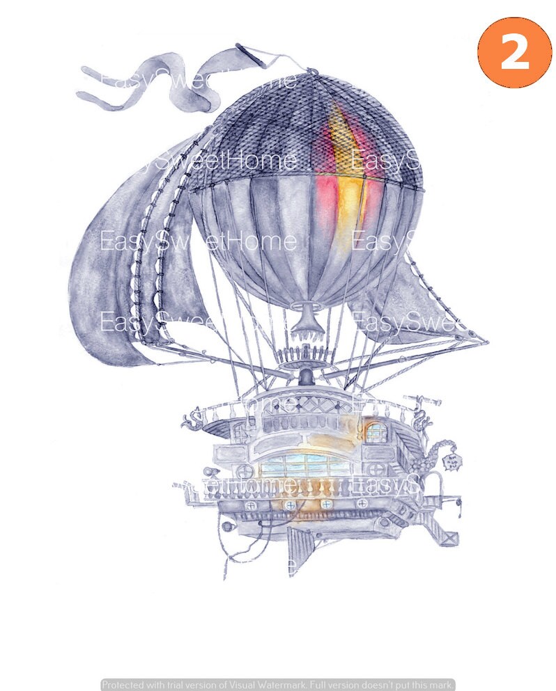 Wall Decals Hot Air Balloon Indigo Home Décor Wall Décor - Etsy